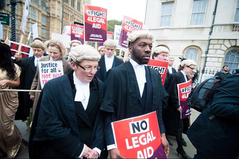 Thousands of lawyers protest against legal aid cuts | News | Law Gazette